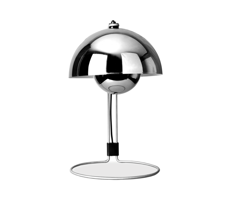 Flowerpot VP4 Style Table Lamp Chrome – Repro